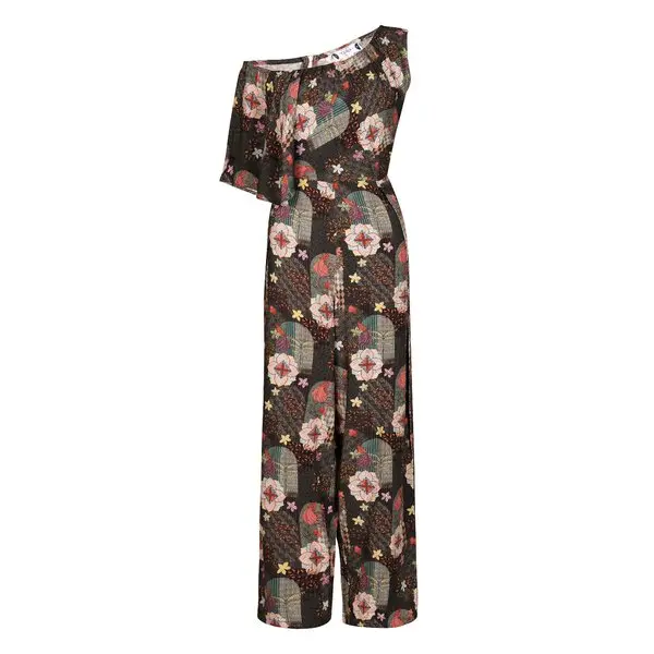 MAISON QALA Freya One-shoulder Lyocell Jumpsuit - Grey