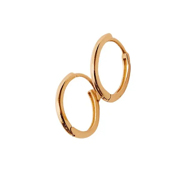 SPERO LONDON Sterling Silver Oval Hoop Earrings - Rose Gold