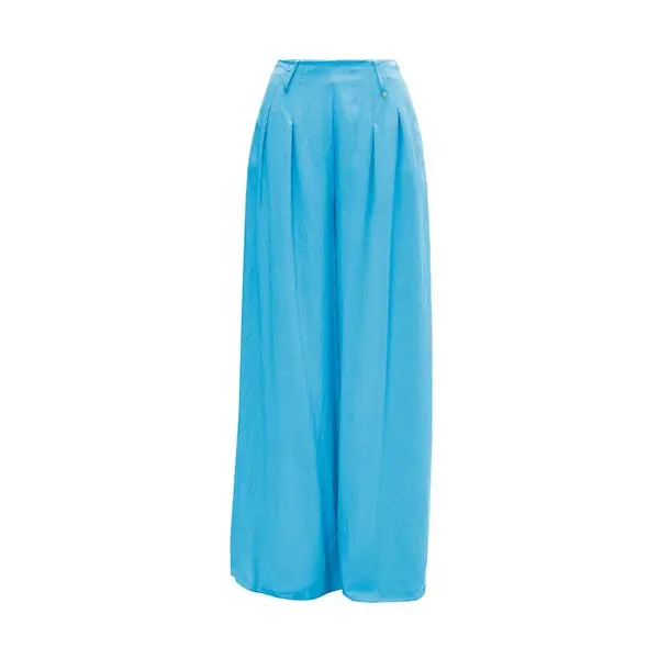 NISSA Palazzo Viscose Pants - Blue