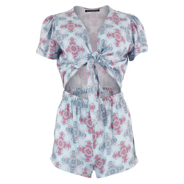 MORRATO BALI Alora Playsuit - Blue/pink