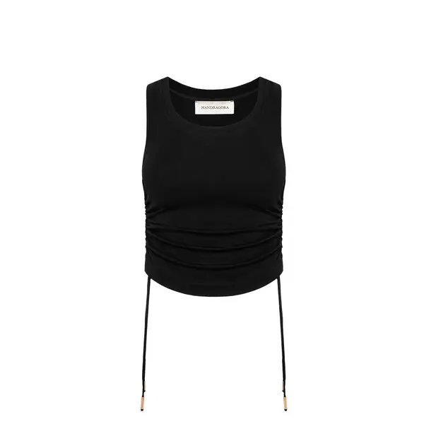 MANDRAGORA Adjustable Viscose Blend Crop Top