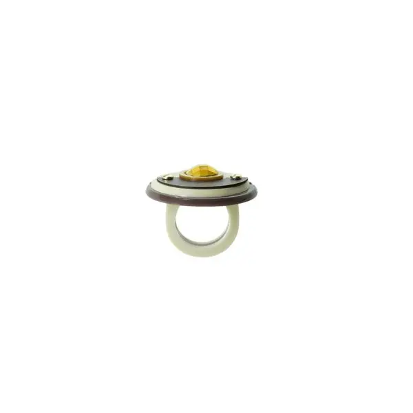 GISSA BICALHO Acrylic Handmade Ring - Gold