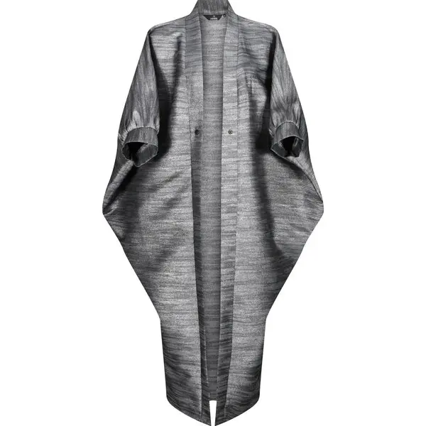 LIONESS BY TF Sand Storm Midi Kimono Jacket - Silver