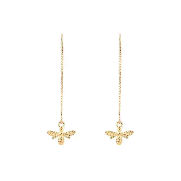 Oana Savu Bee Dangle Chain Earrings - Gold