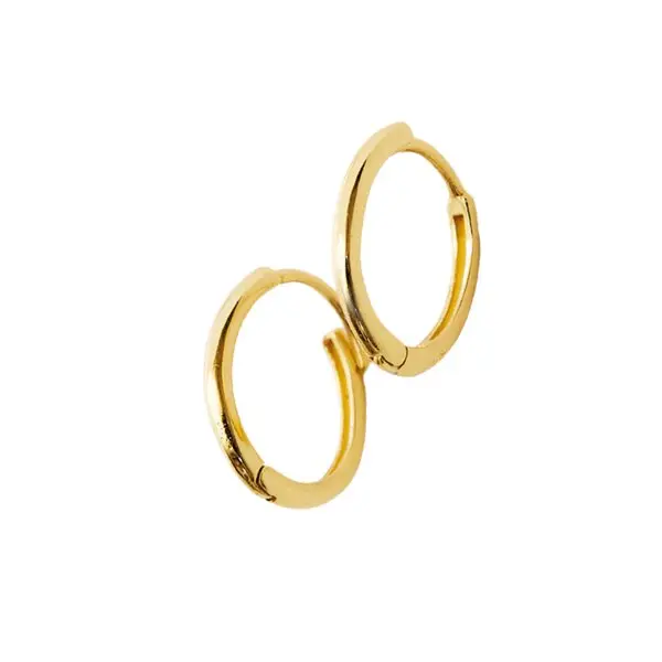 SPERO LONDON Sterling Silver Oval Hoop Earrings - Gold