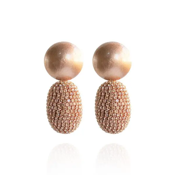 SAULE LABEL Selena Clip-on Earrings - Rose Gold