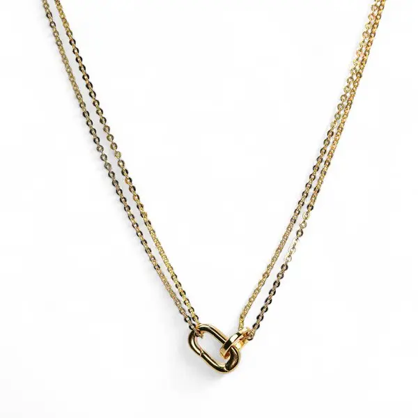 MISS CECILIA Eternal Chain Link Necklace - Gold