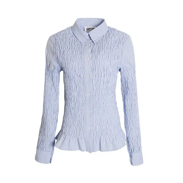AMY LYNN Olivia Smocked Striped Shirt