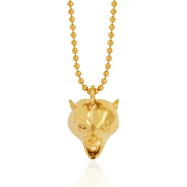 STRANGE FRUIT Bear Pendant Necklace - Gold