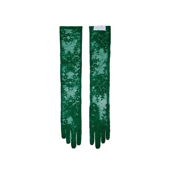 IOANA CIOLACU Brody Elbow-length Gloves - Green