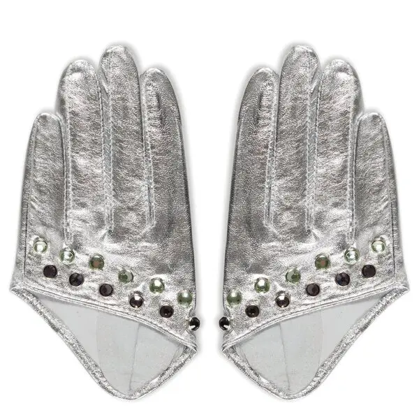 BLACK CAKE Starlight Crystal Finger Gloves - Silver