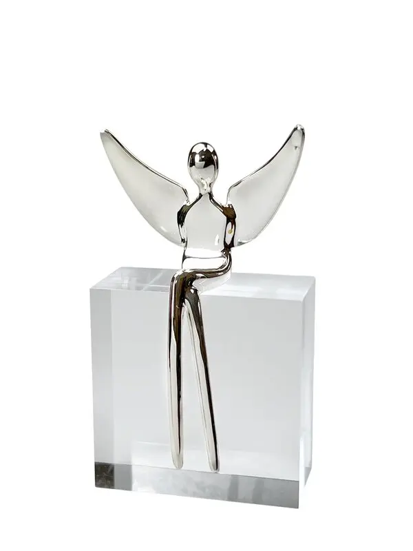 YENNY COCQ LLC Angel Figure In Gloss - Silver