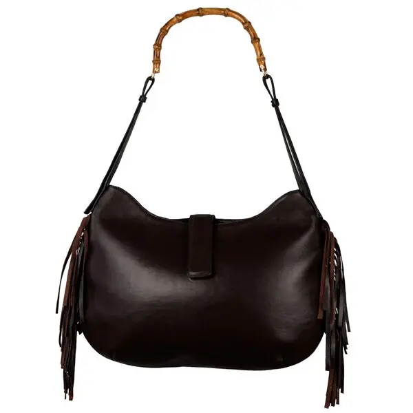 F3ROG BY RANA Maxi Fringe Gordon Bag - Brown