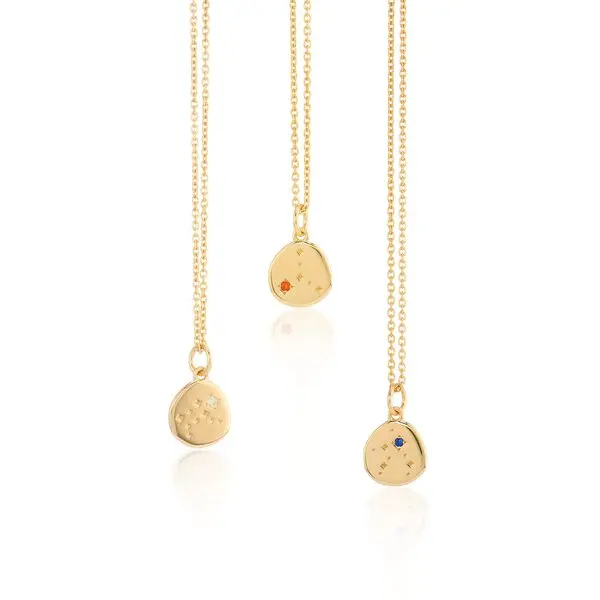 AUREE JEWELLERY Inari Virgo Gold Vermeil Zodiac Necklace - Yellow