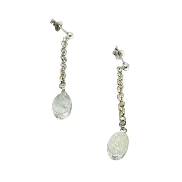 TG-JEWELLERY BY TAMARA GERVASIO Oval Drop Earrings - Silver
