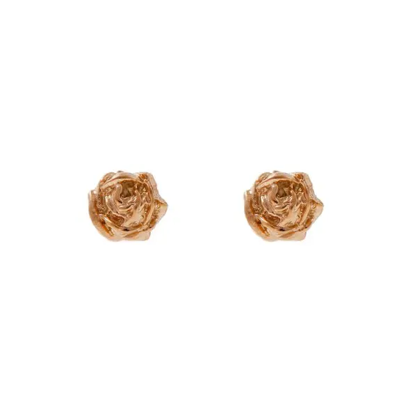 LEE RENEE Rose Stud Earrings - Rose Gold