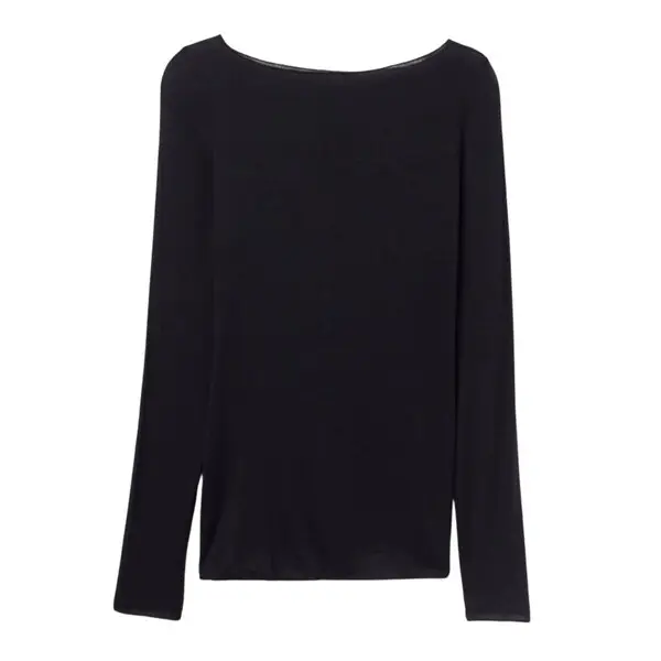 COVE Boat Neck Modal/cashmere Base Layer - Black