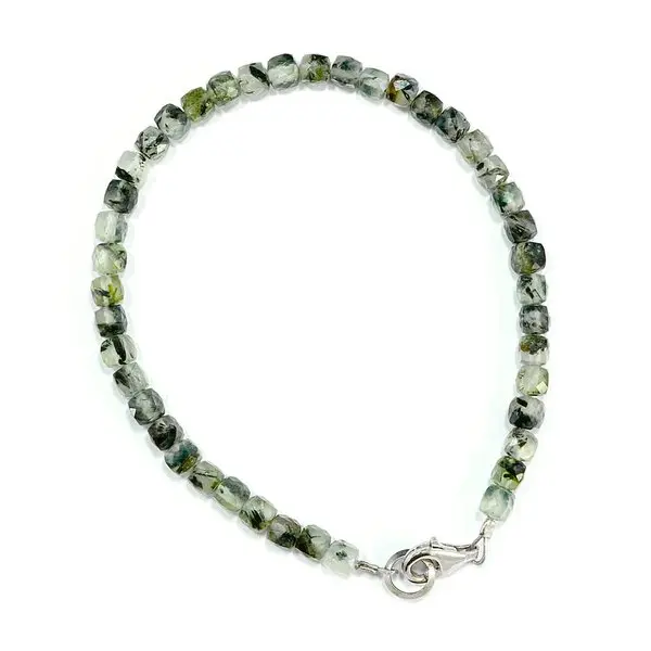 MINERALGEMS ✩ STUDIO Tourmalinated Quartz Bracelet - Green