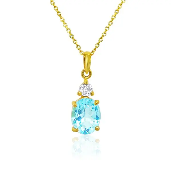 GEM BAZAAR JEWELLERY Maid In Heaven Pendant - Blue