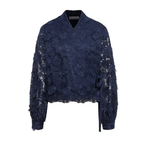 EMMA WALLACE Zhi Lace Jacket - Blue