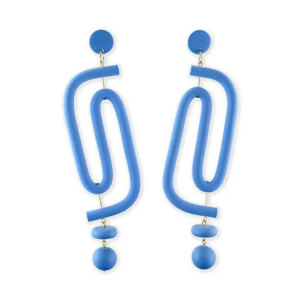 BY CHAVELLI Labyrinth Dangly Earrings - Blue