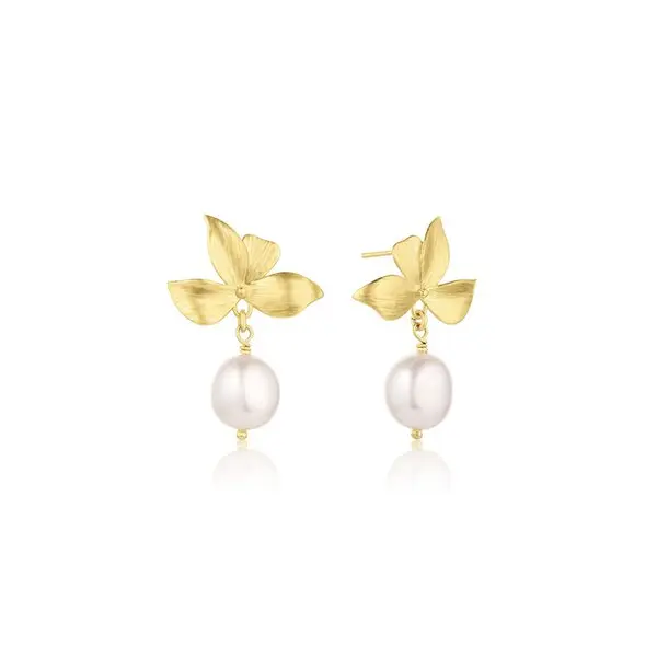 SET & STONES Maeve Earrings - Gold/white