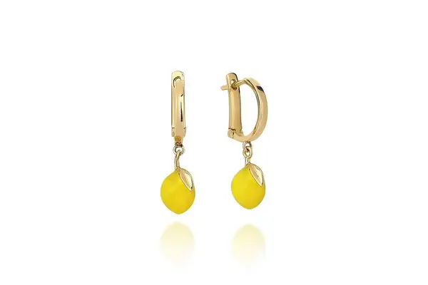 REIS JEWELLERY Limoncello Hoop Earrings - Gold/yellow