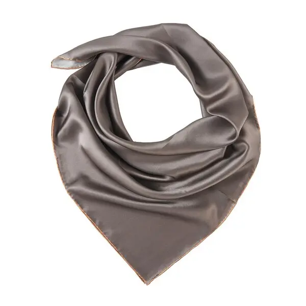 SOFT STROKES SILK Pure Silk Scarf Sand Beach Solid Colour Collection Sand Large - Grey
