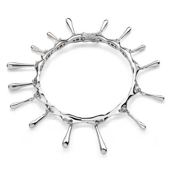 LUCY QUARTERMAINE Sterling Drop Bangle - Silver