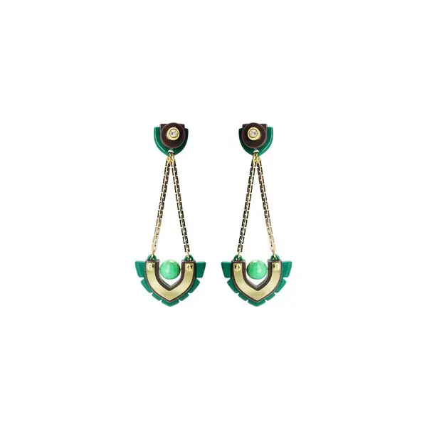 GISSA BICALHO Pendant Earrings - Green