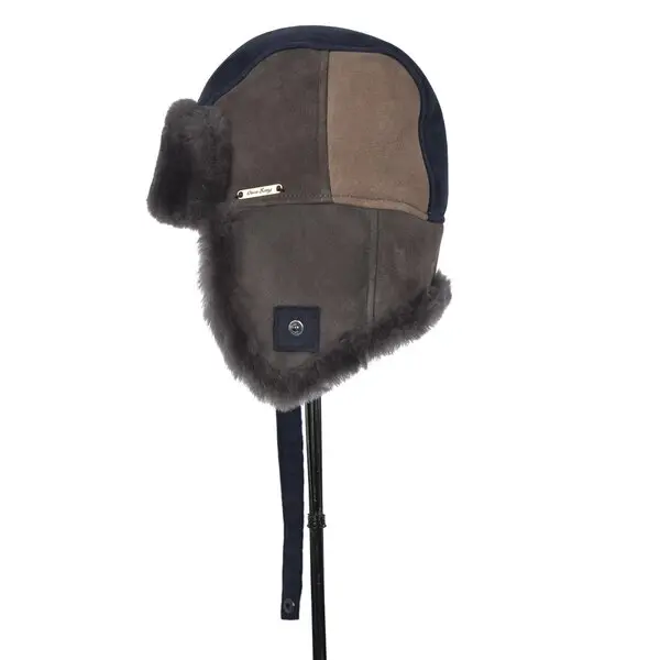 OWEN BARRY Sheepskin Trapper Hat - Blue
