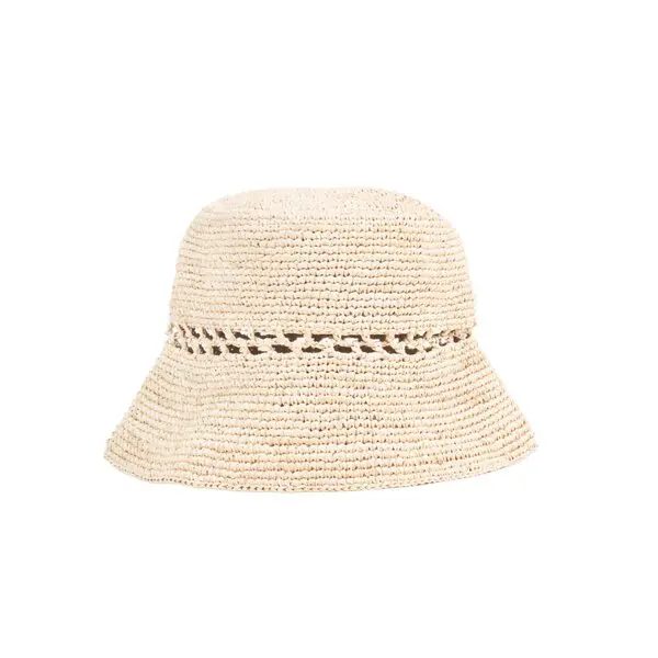 ZANATANY CONCEPTS Raffia Bucket Hat - Gold