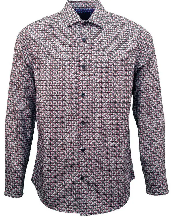 LORDS OF HARLECH Norman Tile Shirt Rouge - Red