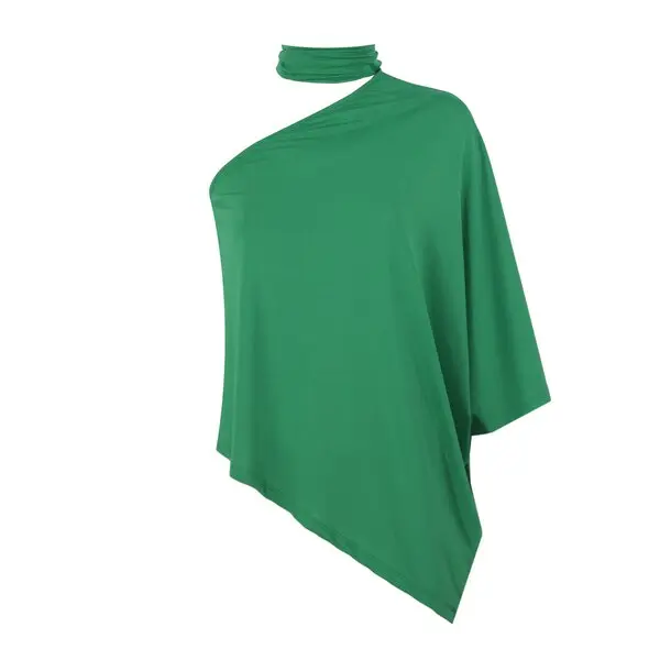 N'ONAT One Shoulder Knit Top - Green