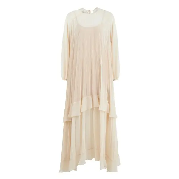 LILAMIE Seville Relaxed Fit Long Sleeve Resort Dress - Pink