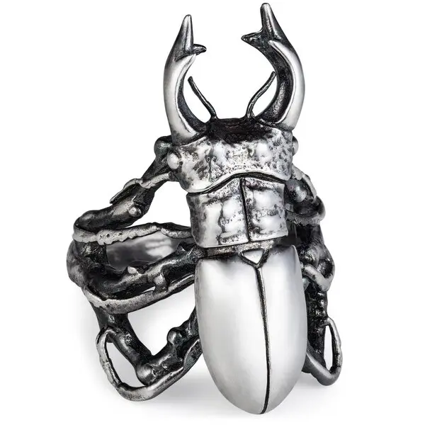 YASMIN EVERLEY JEWELLERY Stag Beetle Ring - Silver