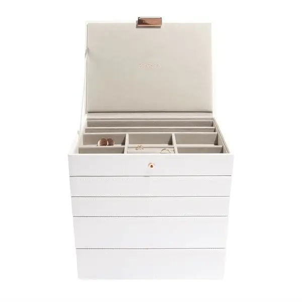 STACKERS Classic Jewelry Box Set Of Five - White/rose Gold
