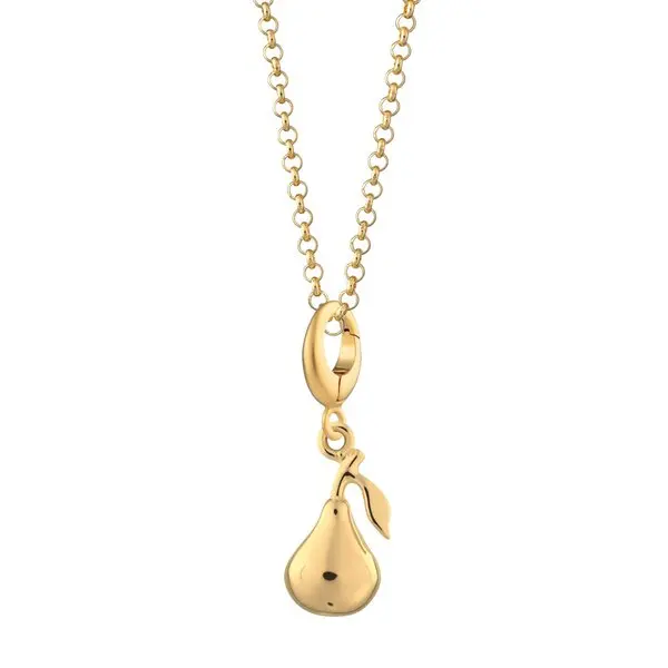 LILY CHARMED Plated Pear Charm Necklace - Gold