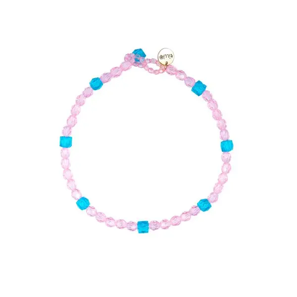 TILLIE BEADS Beaded Acrylic Necklace - Pink