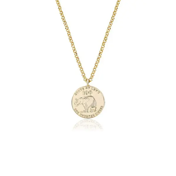 ATELIER PETITES PIERRES Thousand Kisses Luck Money Chain Necklace - Gold