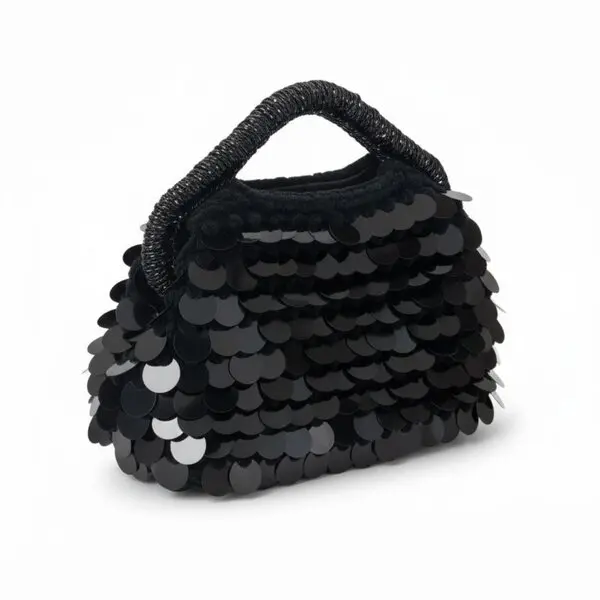 SPRINGMOONATELIER Hand-embroidered Sequin Handbag