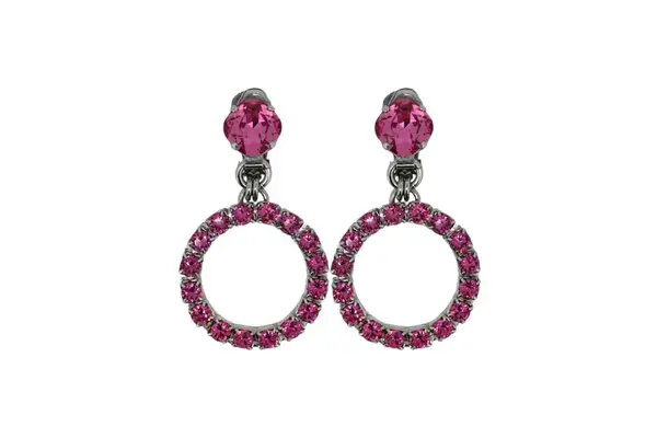 VICKISARGE Small Hoop Clip-on Earrings - Pink