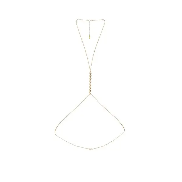 ADRIANA PAPPAS DESIGNS Crystal Rain Body Chain - Gold
