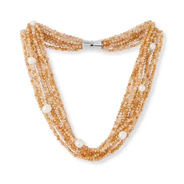 PEARLS OF THE ORIENT ONLINE Stella Multi-strand Necklace - Orange