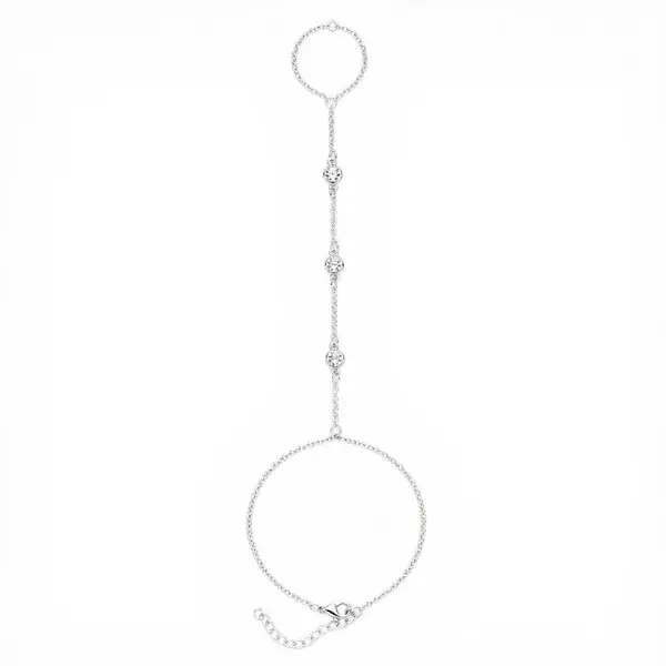JAGGED HALO JEWELRY Margot Hand Chain - Silver