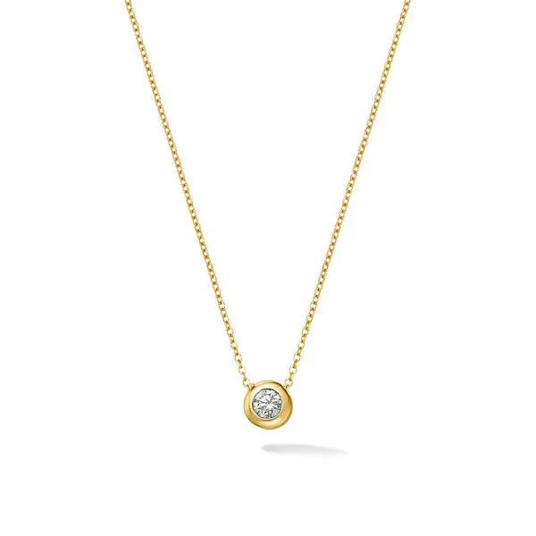 DOWER & HALL Fine Solitaire Diamond Pendant - Gold