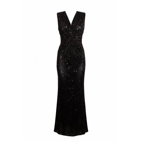 CHIARELLA Sequin Maxi Dress