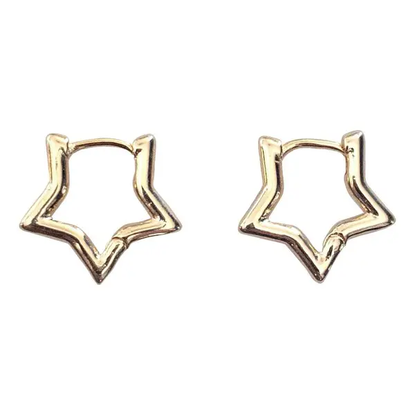 IN CAUDA VENENUM Stella Hoop Earrings - Gold