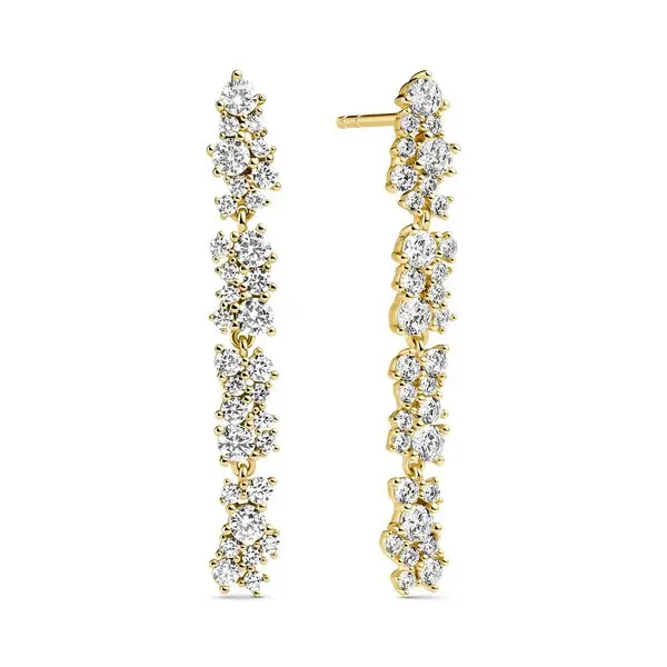 SIF JAKOBS JEWELLERY Cristallo Lungo Earrings - Gold