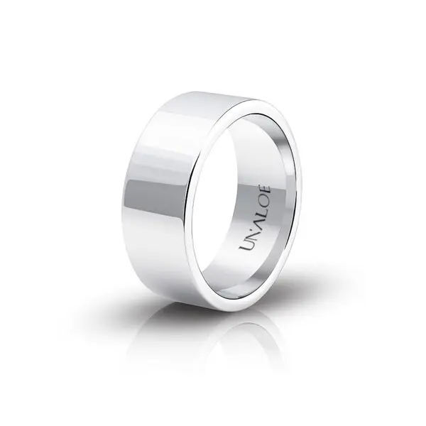 UNALOE French Style Band In Sterling - Silver